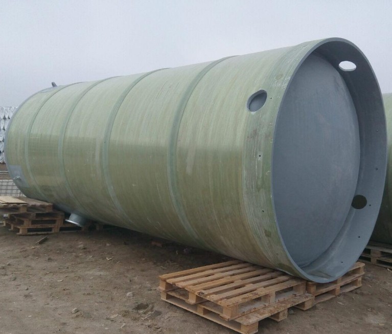 Integrated precast pump station material on FRP 2 seage pumps with ...